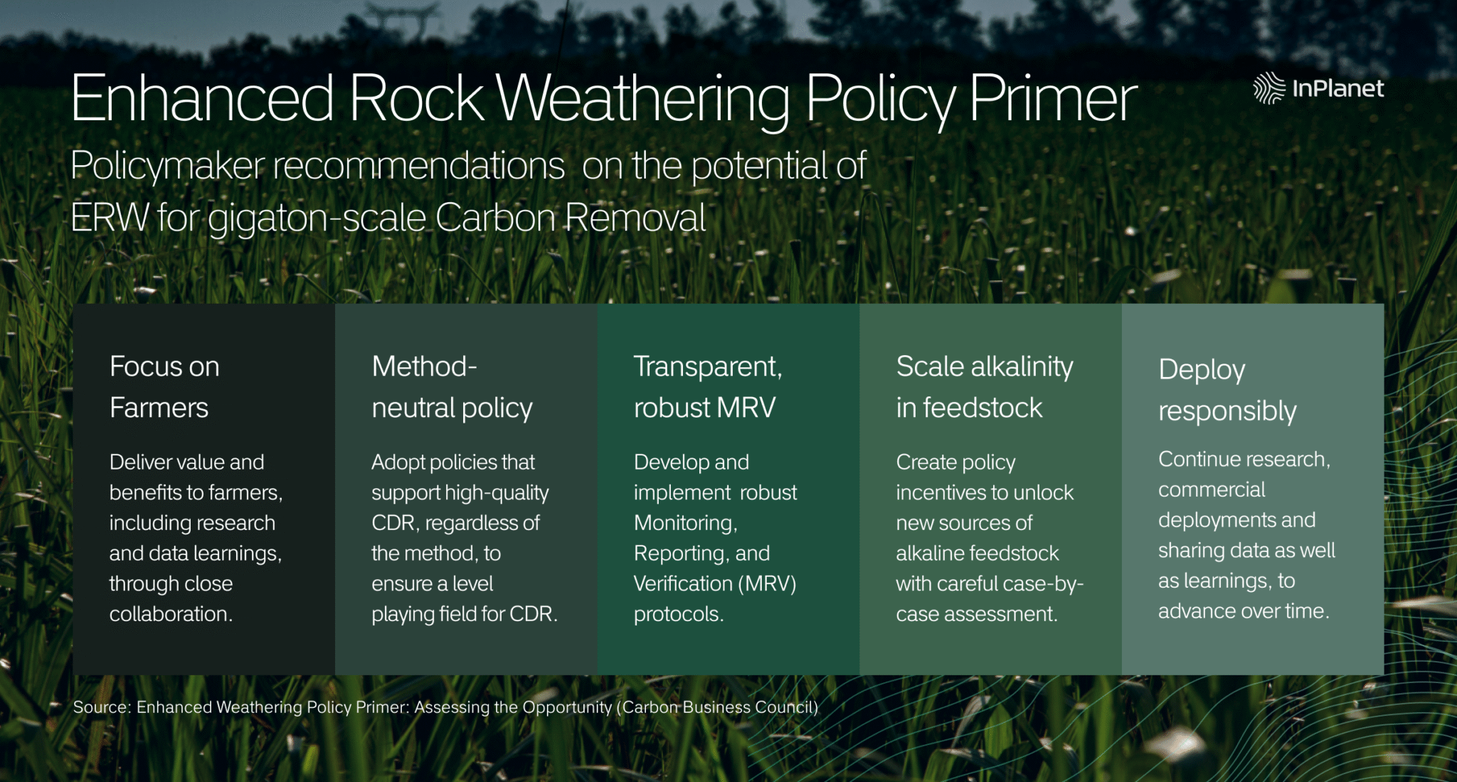 Enhanced Rock Weathering Policy Primer - InPlanet